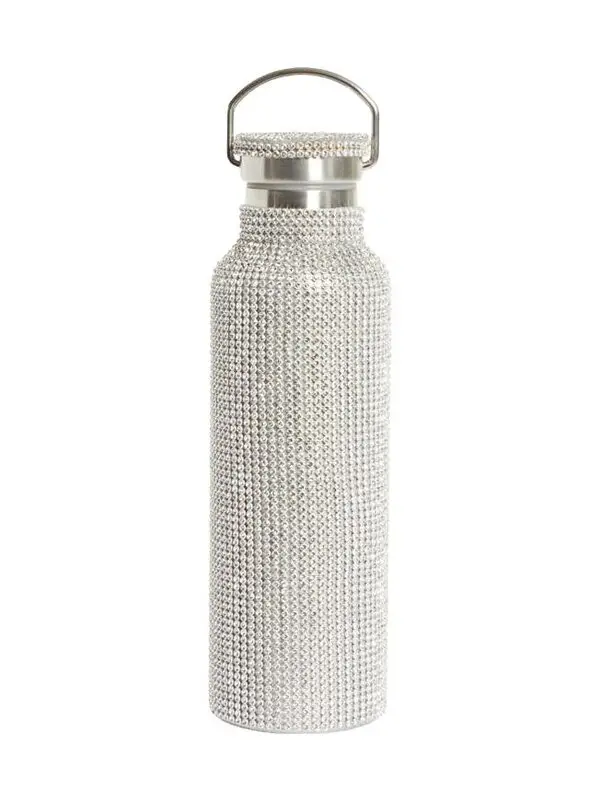 Collina Strada Crystal Embellished Insulated Water Bottle - Clear/silver