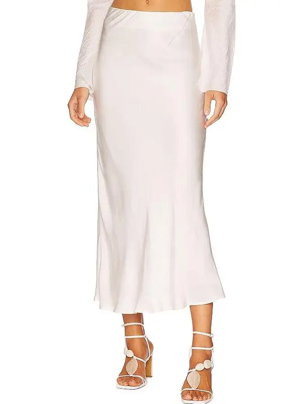Bardot Azzura Satin Skirt - Ivory