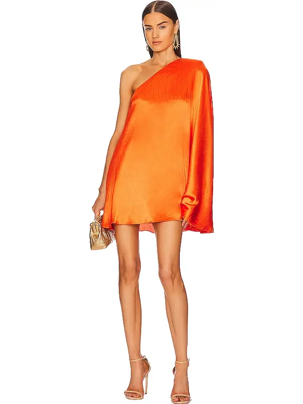 MICHAEL COSTELLO X Barbara Mini Dress - Tangerine
