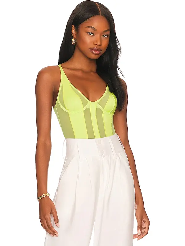 OW Swirl Bodysuit - Mellow Green