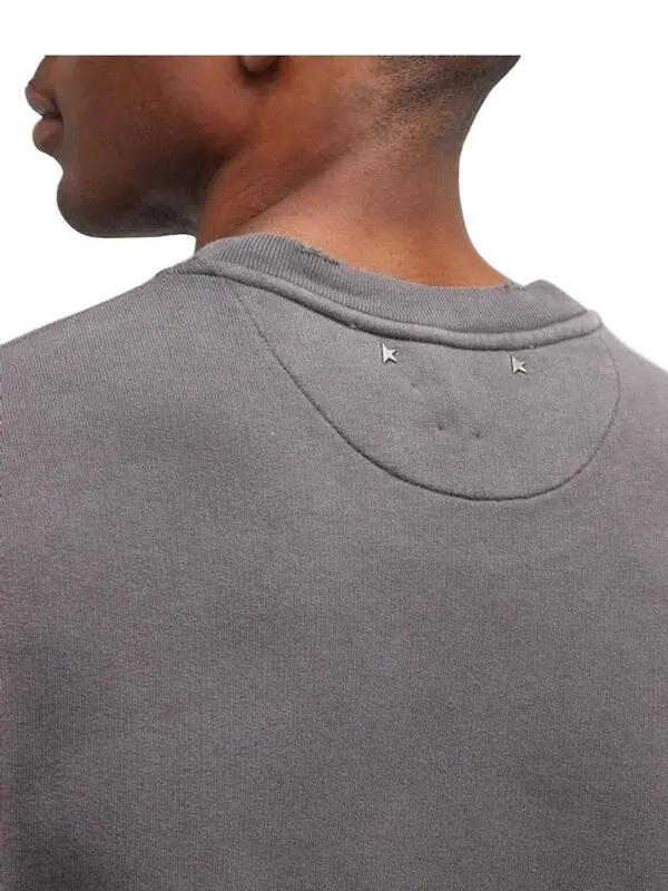 GOLDEN GOOSE Distressed Logo Sweatshirt - Anthracite