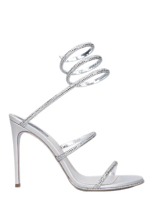 Rene Caovilla Cleo Crystal-embellished Heeled Sandals - Silver