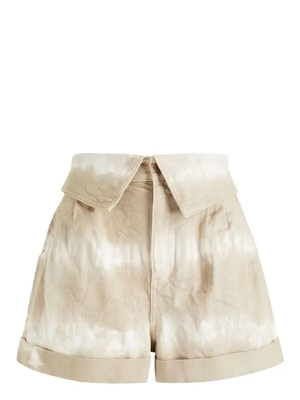 Stella McCartney Tie-dyed Denim Shorts - Beige