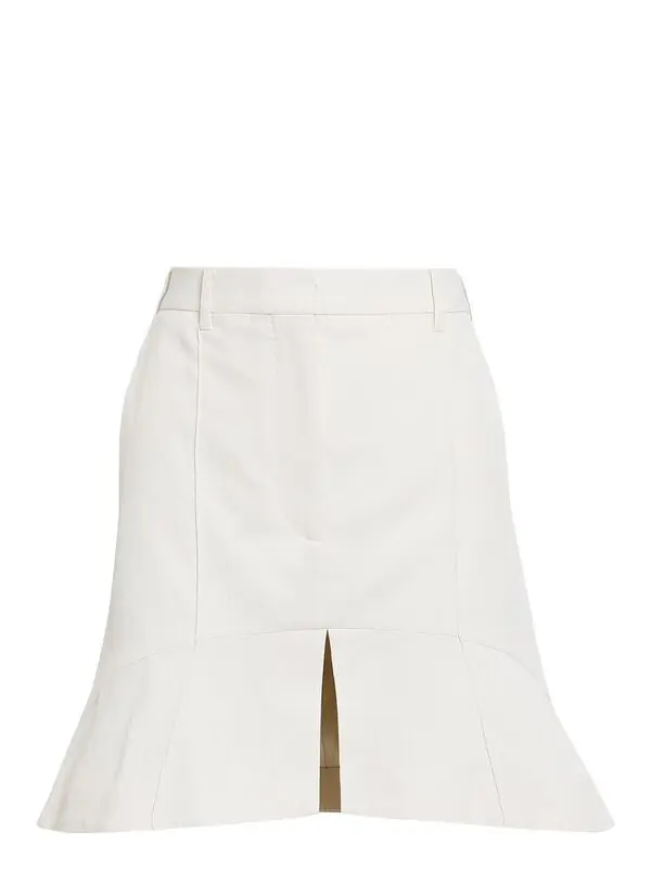 Stella McCartney Fluted Twill Mini Skirt - Ivory