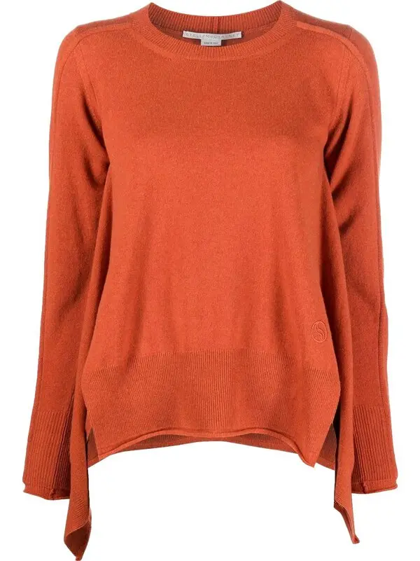 Stella McCartney Waterfall-hem Knit Jumper - Orange