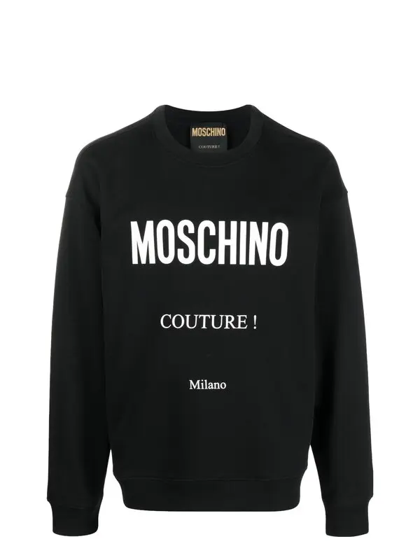 Moschino Logo-print Jumper - Black