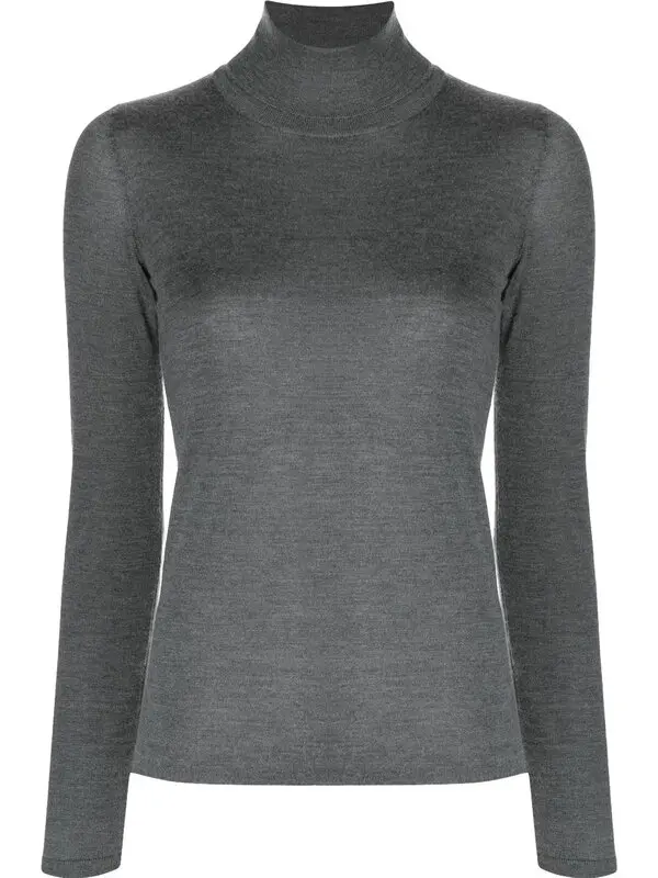 Brunello Cucinelli Cashmere-silk Blend Roll-neck Jumper - Grey