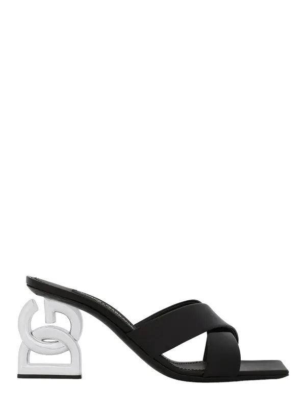Dolce & Gabbana 75mm Patent Leather Sandals - Black