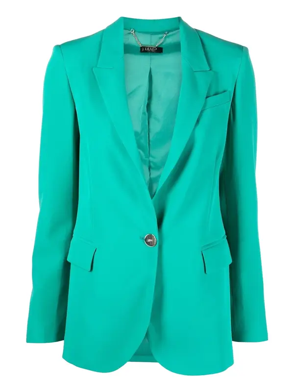 Liu Jo Peak-lapels Single-breasted Blazer - Green