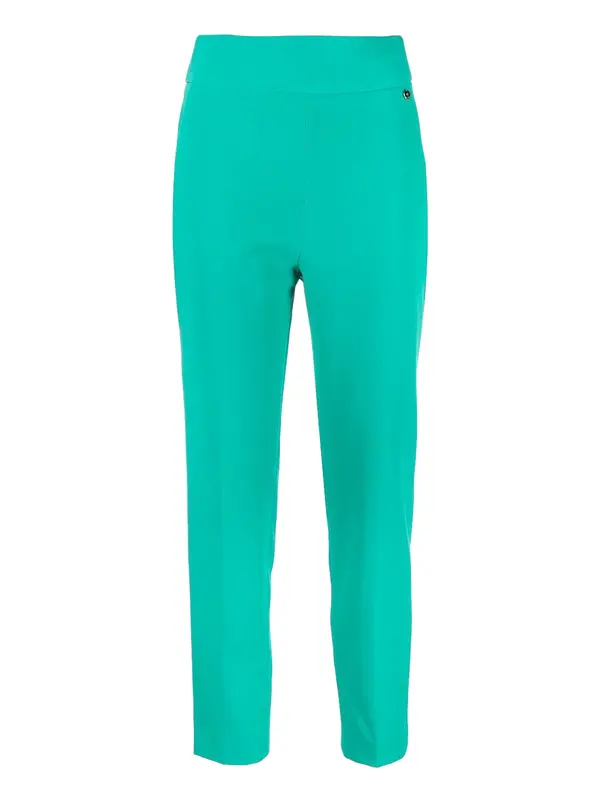 Liu Jo Cropped Tailored Trousers - Green