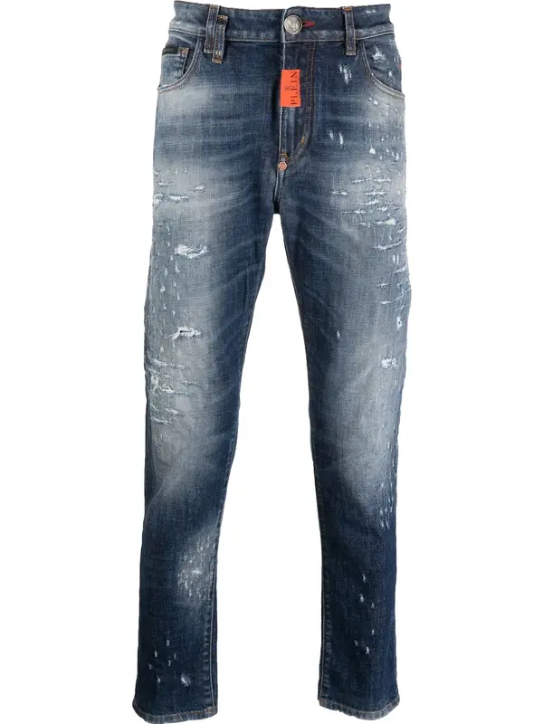Philipp Plein Straight-leg Denim Jeans - Blue