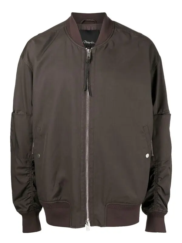 3.1 Phillip Lim Zip-front Bomber Jacket - Brown