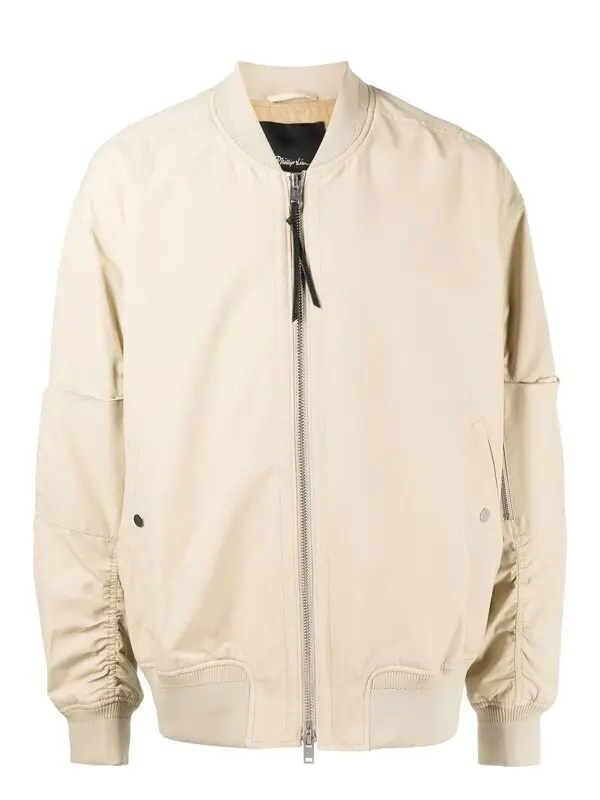 3.1 Phillip Lim Zip-front Bomber Jacket - Neutrals