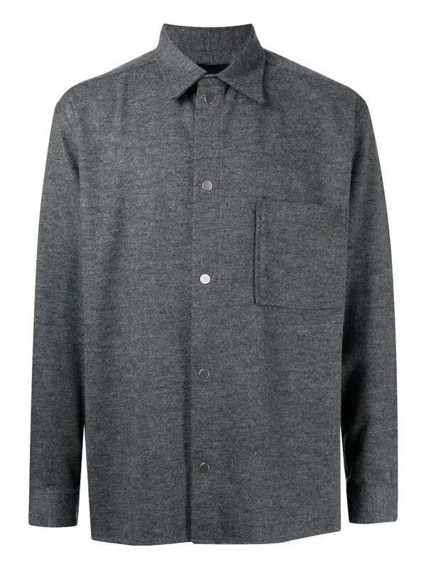 3.1 Phillip Lim Melangé-effect Flannel Shirt - Grey