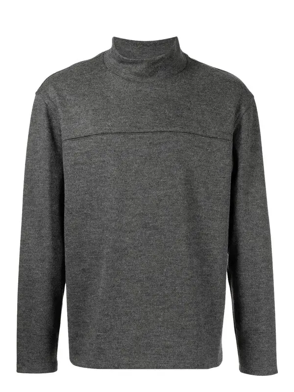 3.1 Phillip Lim Mock-neck Wool-blend Jumper - Grey