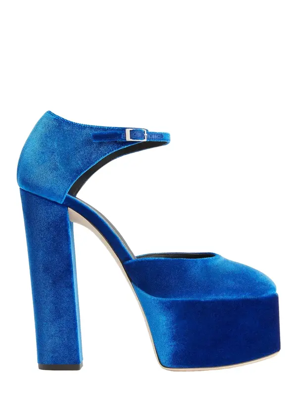 GIUSEPPE ZANOTTI 150mm Bebe Platform Pumps - Blue