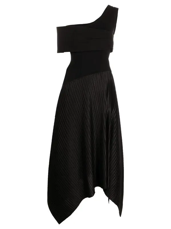 AZ FACTORY Sundance Asymmetric Maxi Dress - Black