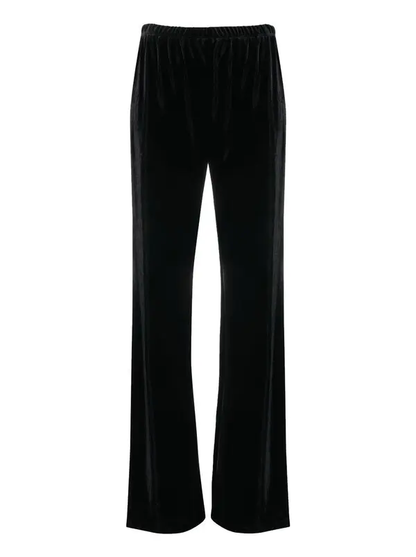 Philosophy Di Lorenzo Serafini Wide-leg Velvet Trousers - Black