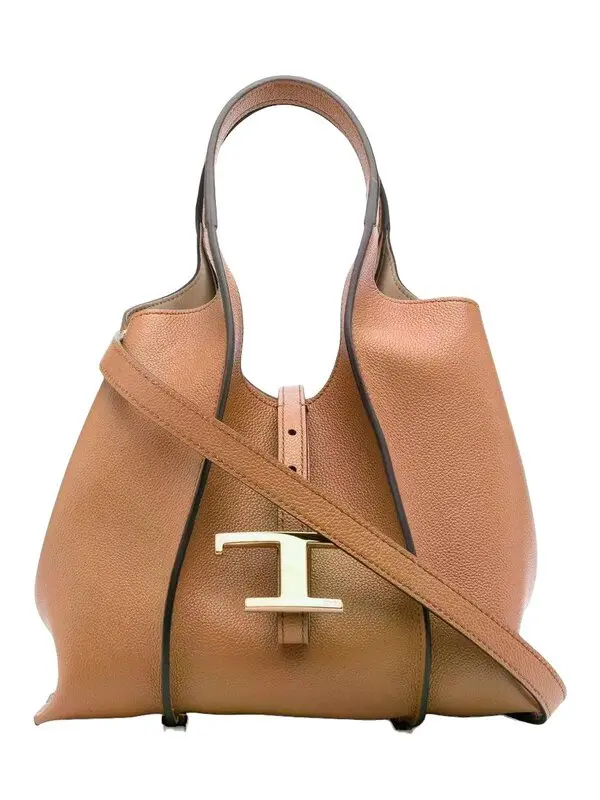TOD'S Logo-plaque Tote Bag - Neutrals