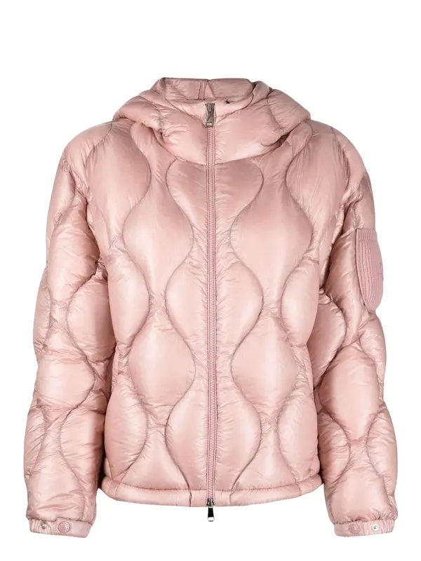 Moncler Anthon Short Padded Hooded Jacket - Pink