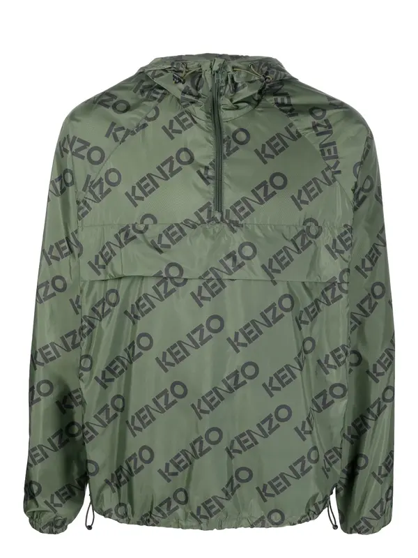 Kenzo Logo-print Hooded Jacket - Green