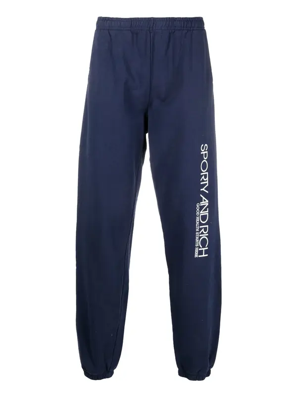 SPORTY & RICH Logo-print Track Pants - Blue