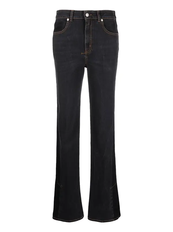 Alexander McQueen Logo Patch Bootcut Jeans - Black