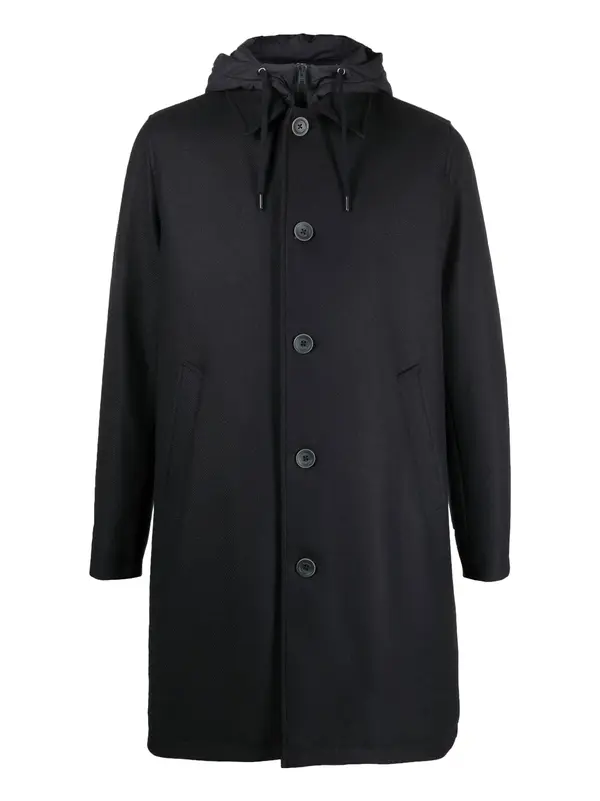 Herno Long-sleeve Button-up Coat - Blue