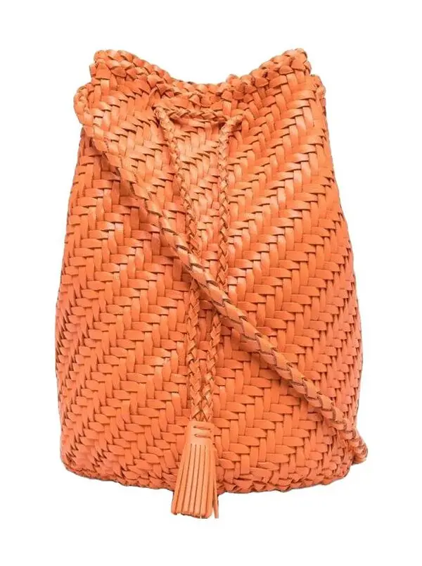 Dragon Diffusion Interwoven Bucket Bag - Orange