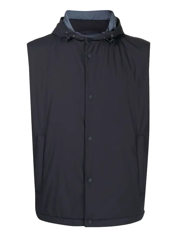 Herno Hooded Sleeveless Gilet - Blue