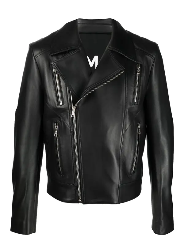 Balmain Leather Zip Jacket - Black