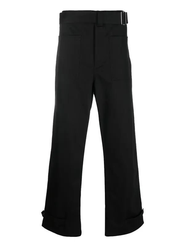 Alexander McQueen Buckled Four-pocket Trousers - Black