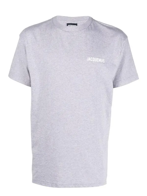 Jacquemus Logo-print Cotton T-shirt - Grey