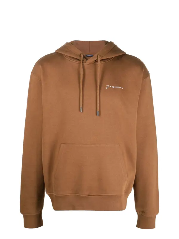 Jacquemus Le Sweatshirt Brodé Hoodie - Brown