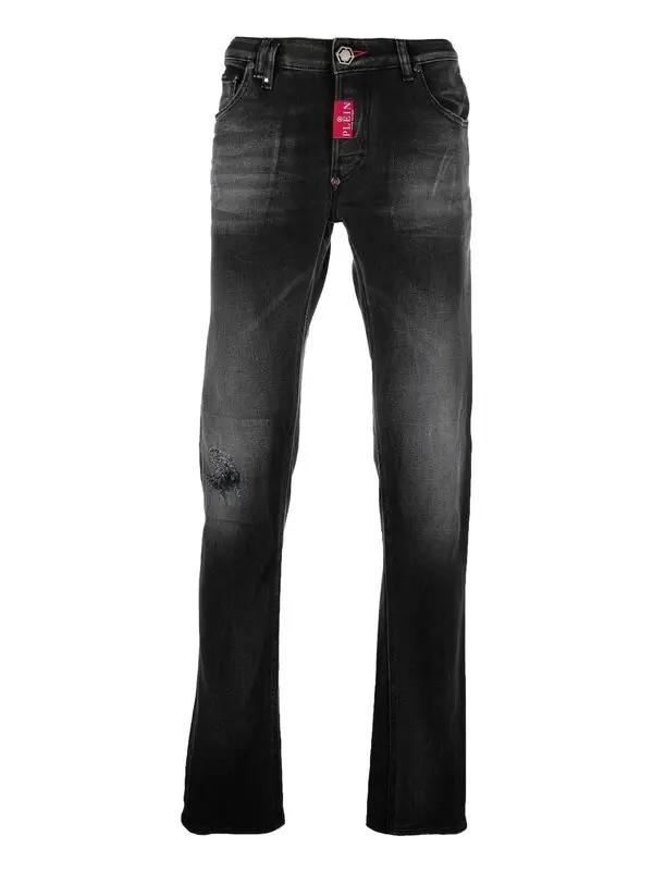 Philipp Plein Logo-plaque Skinny-cut Jeans - Grey