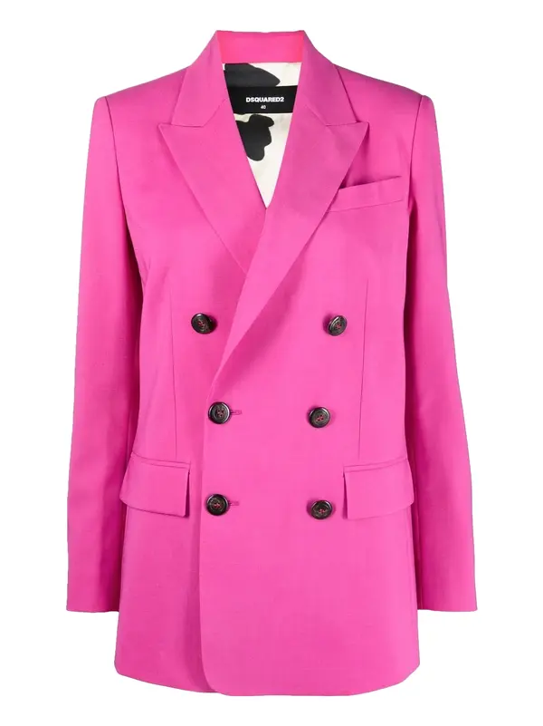 Dsquared2 Peak-lapel Double-breasted Blazer - Pink