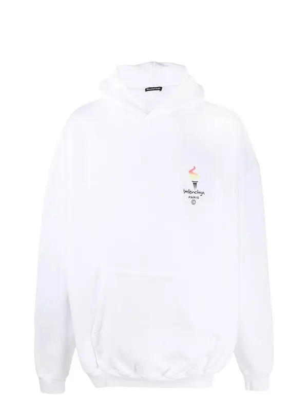 Balenciaga Paris Olympics Hoodie - White