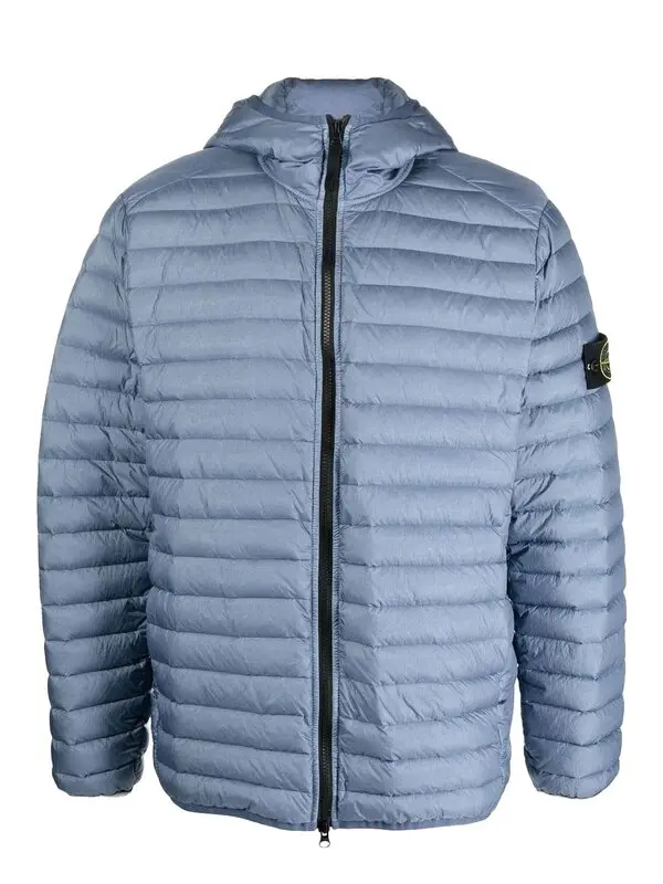 Stone Island Compass-patch Padded Jacket - Blue