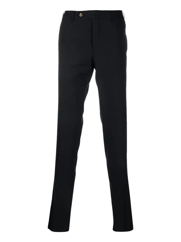 PT TORINO Tailored-cut Tapered Trousers - Blue
