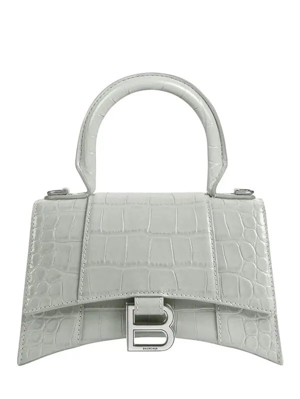 Balenciaga Hourglass Xs Top-handle Bag - Grey