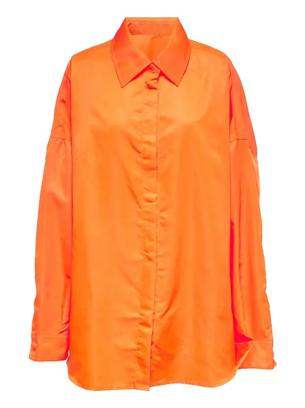 THE FRANKIE SHOP Perla Shirt Jacket - Orange