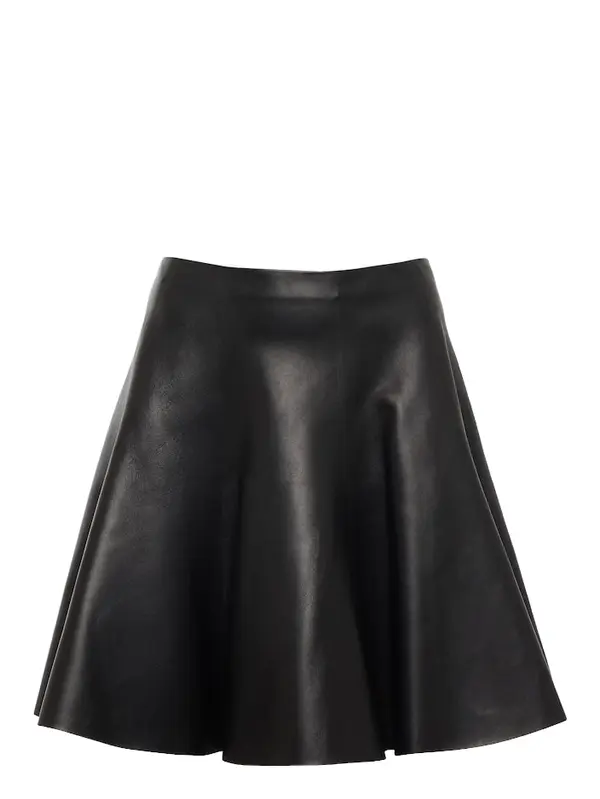 AZZEDINE ALAIA Alaïa Leather Miniskirt - Black