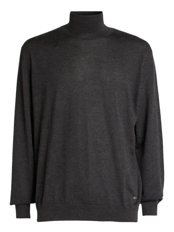 Brioni Cashmere-silk Rollneck Sweater - Grey