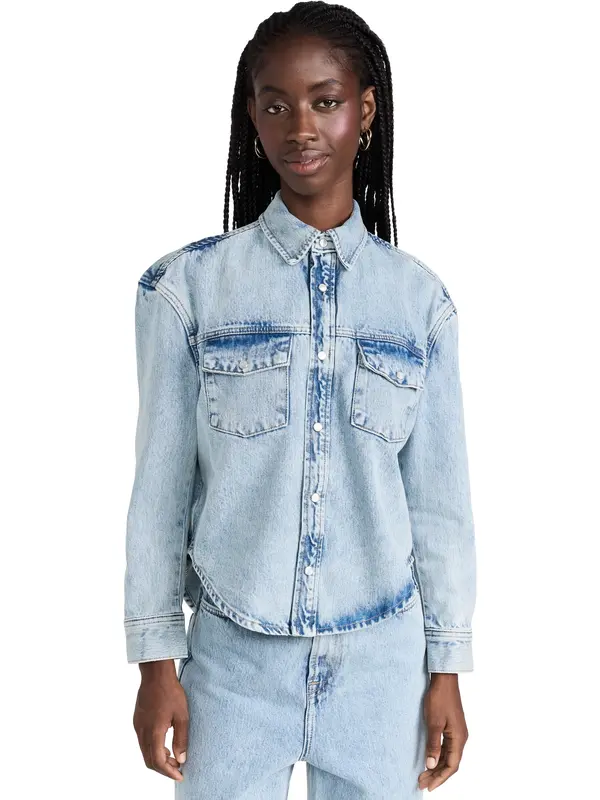 Wardrobe.NYC Denim Trucker Jacket - Blue
