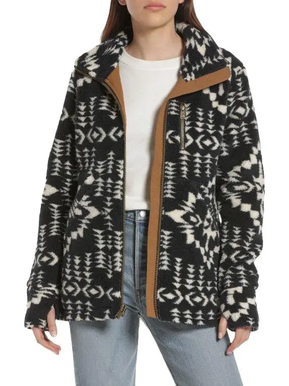Pendleton Alder Geo Print Fleece Jacket - Juniper Mesa Navy