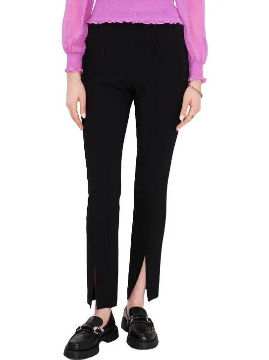 1.State Front Slit Trousers - Rich Black