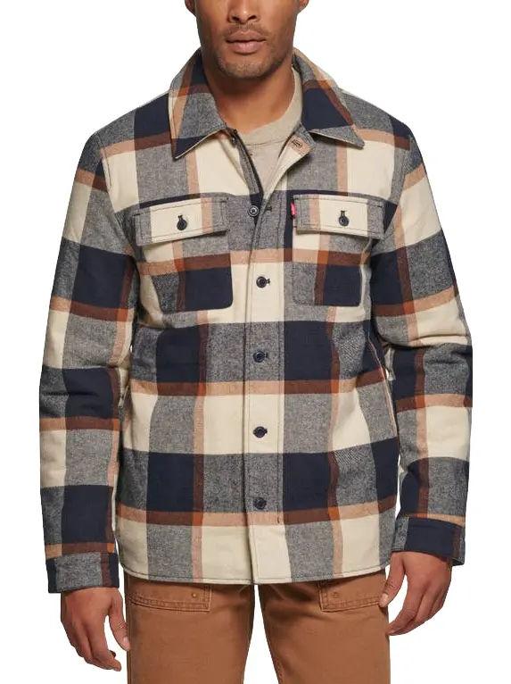 LEVI'S Quilt Lined Cotton Shacket - Skater Plaid