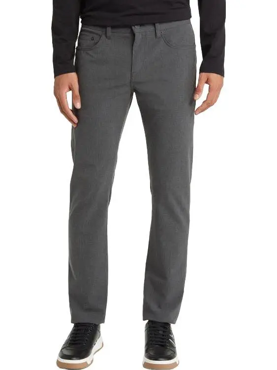 BOSS Delaware Slim Fit Five-pocket Pants - Charcoal