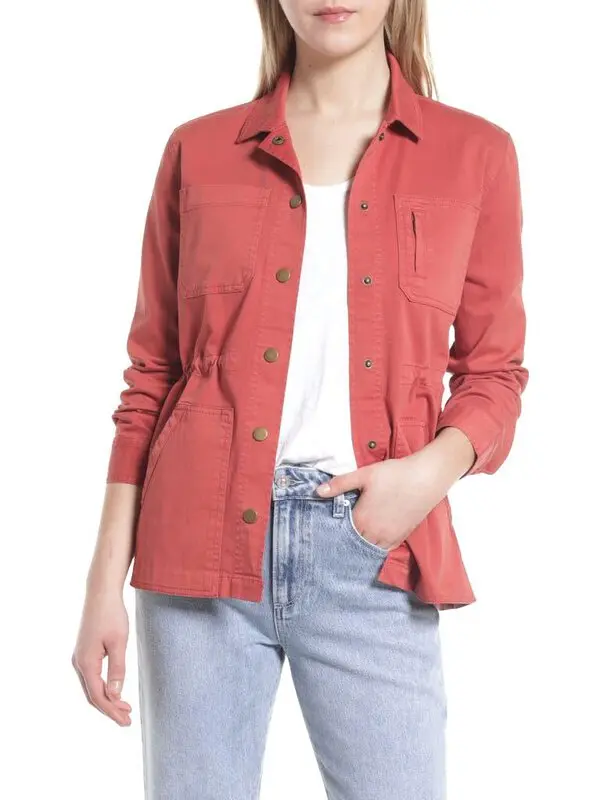 Caslon Utility Jacket - Rust Spice