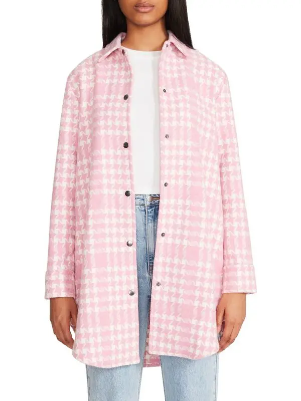 Steve Madden Plaid Shacket - Blush Plaid